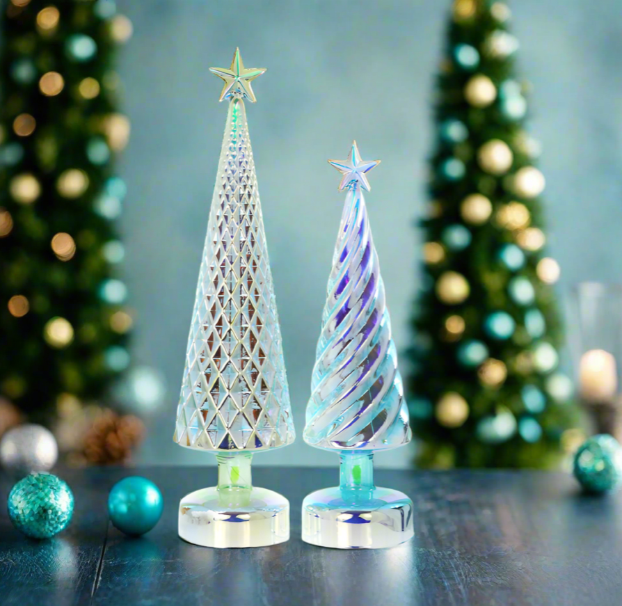 Cody Foster Iridescent Lit Green/Blue Trees – Amanda Bright Designs