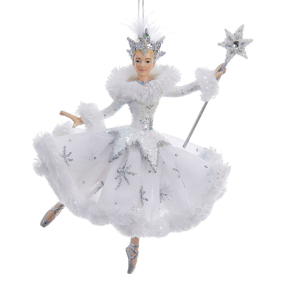 White and Silver Snow Queen Ornament – Amanda Bright Designs